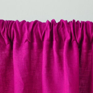 Fuchsia Regular and Blackout Linen Curtains 2 Panels Unlined - Etsy