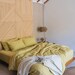 Chartreuse Yellow Linen Bedding Set 1 Duvet Cover and 2 Pillowcases in ...