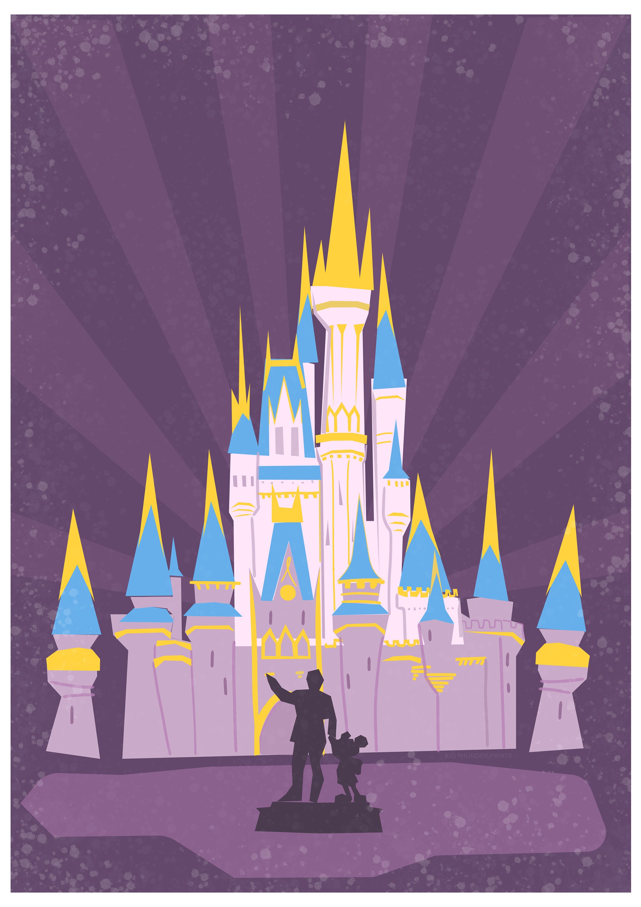 Digital Download Pink Night-time Castle | Magic Kingdom | WDW ...