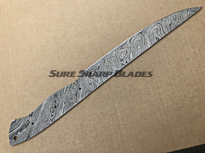 Custom Forged Damascus Steel Blank Blade Fillet Knife for - Etsy