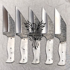 Lot of 5 Carbon Steel Blank Blade Seax Knife for Knife Making Supplies ...