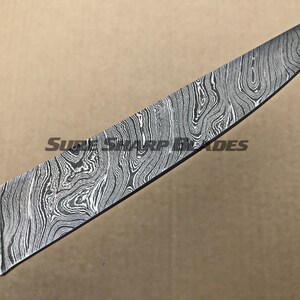 Custom Forged Damascus Steel Blank Blade Fillet Knife for Knife Making ...