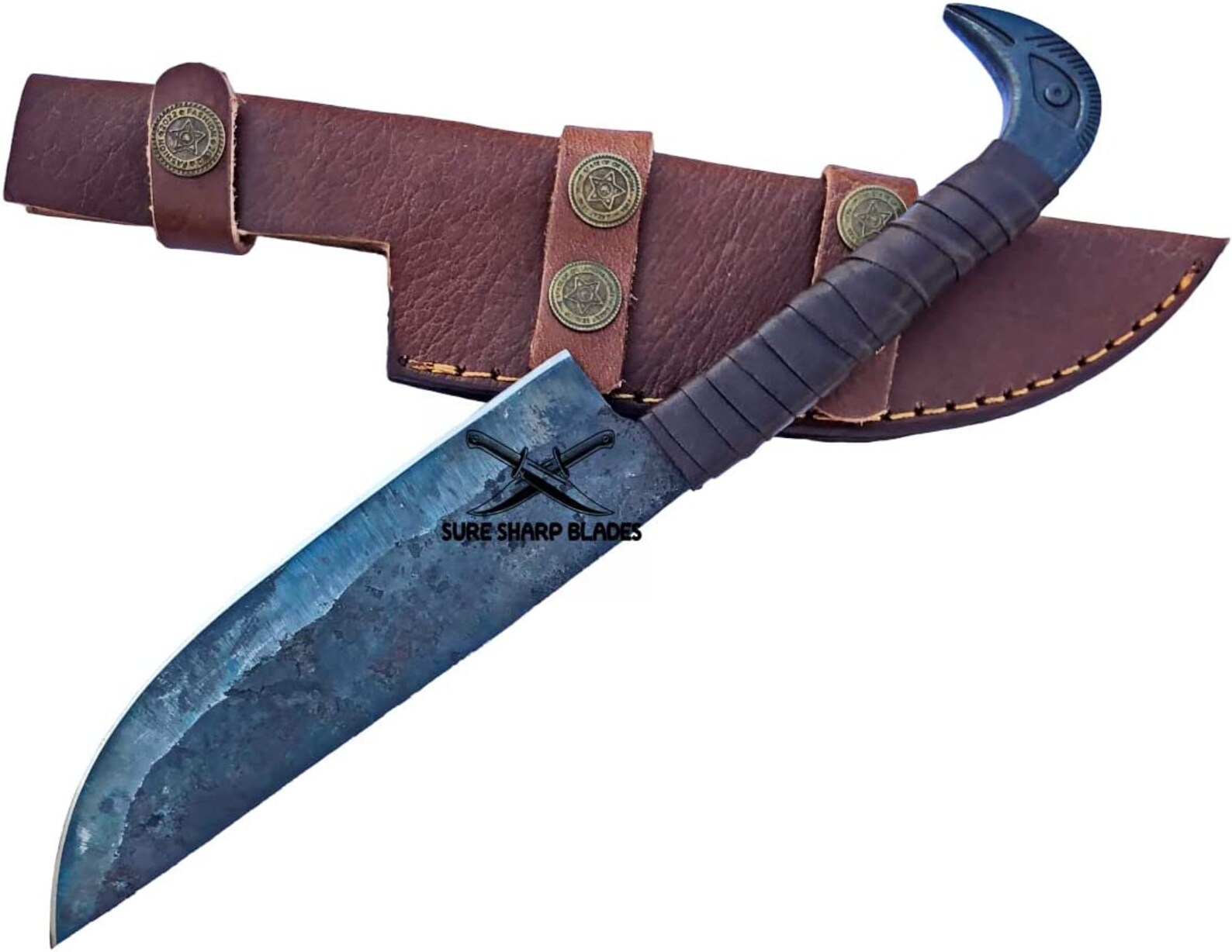 Smith Custom Handmade Carbon Steel Viking Knife With Raven - Etsy