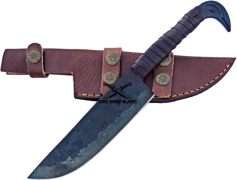 Smith Custom Handmade Carbon Steel Viking Knife With Raven - Etsy