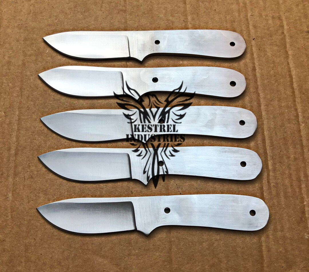 Lot of 5 Carbon Steel Blank Blade Knife for Knife Making Supplies (SU ...