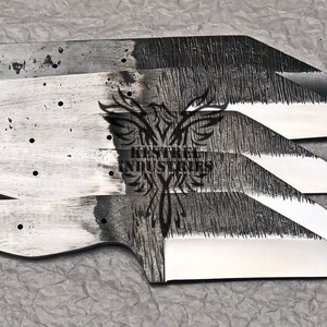 Lot of 5 Carbon Steel Blank Blade Seax Knife for Knife Making Supplies ...