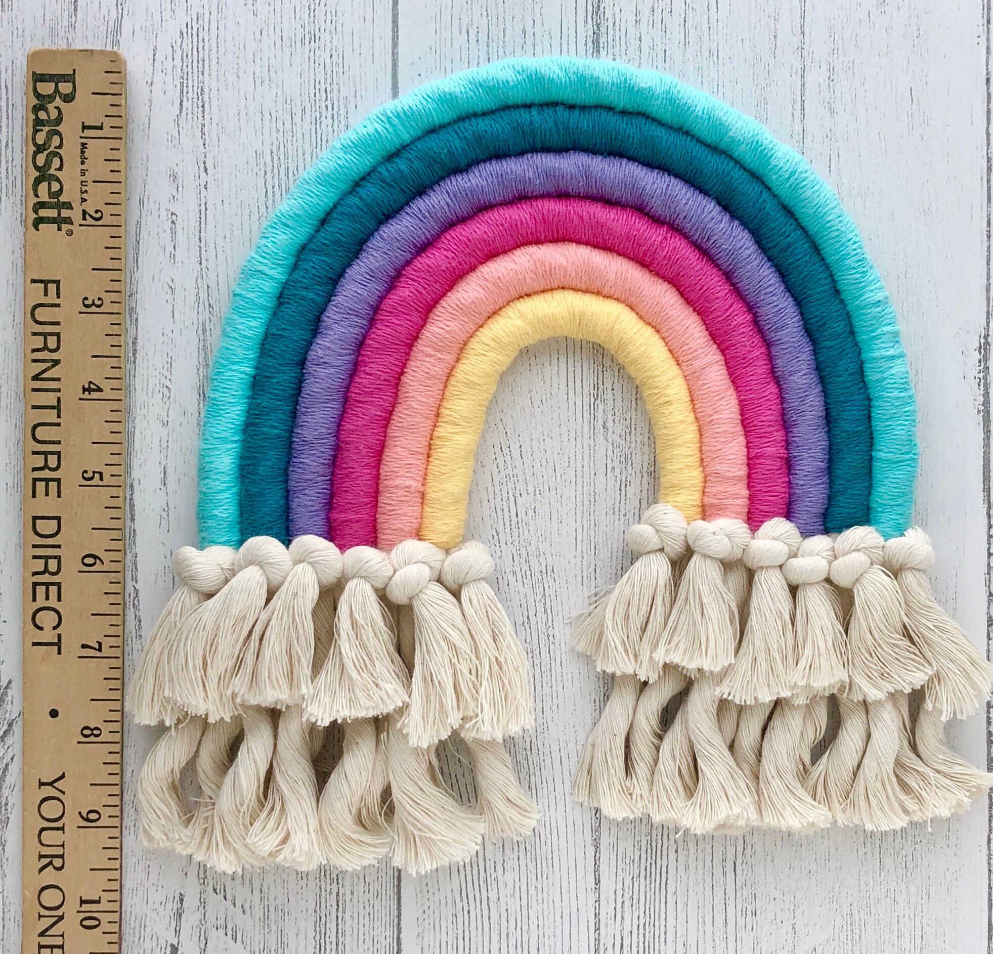 Rainbow Macrame Wall Hanging Fiber Rainbow Rainbow Nursery | Etsy