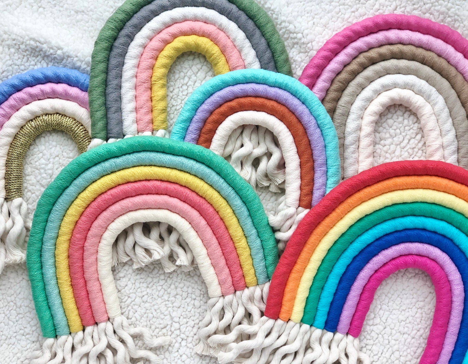 DIY Macrame Rainbow Kit Rainbow Wall Hanging Kit for Adults | Etsy