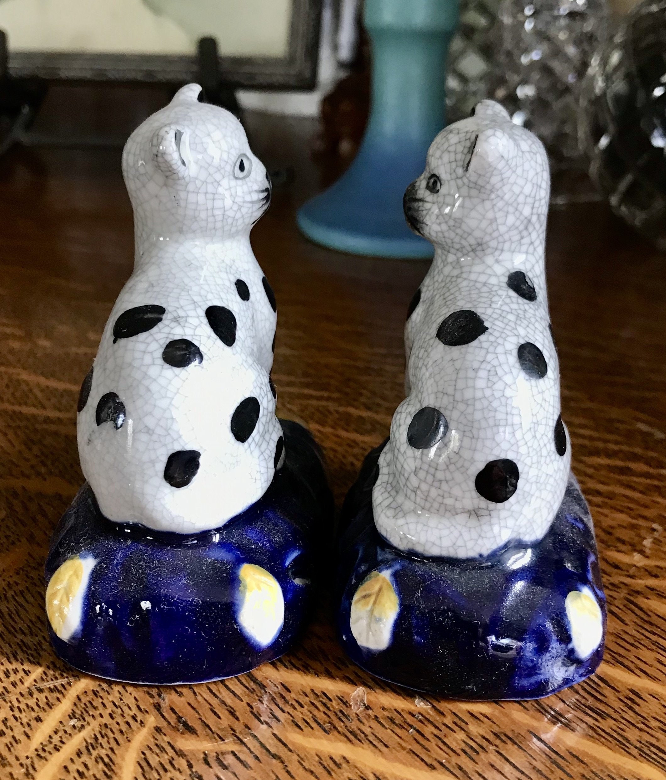 Staffordshire Spotted Cat Pair - Etsy