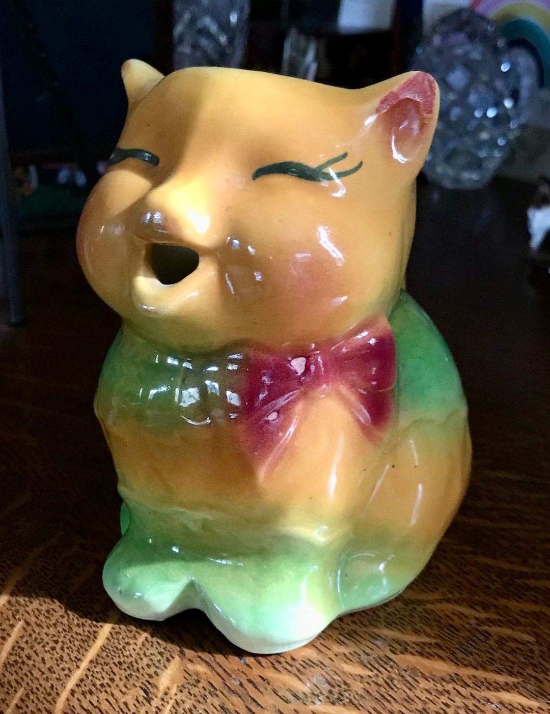 Shawnee Colorful Cat Pitcher - Etsy