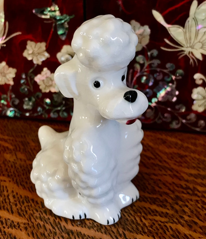Goebel Sitting White Poodle Dog - Etsy