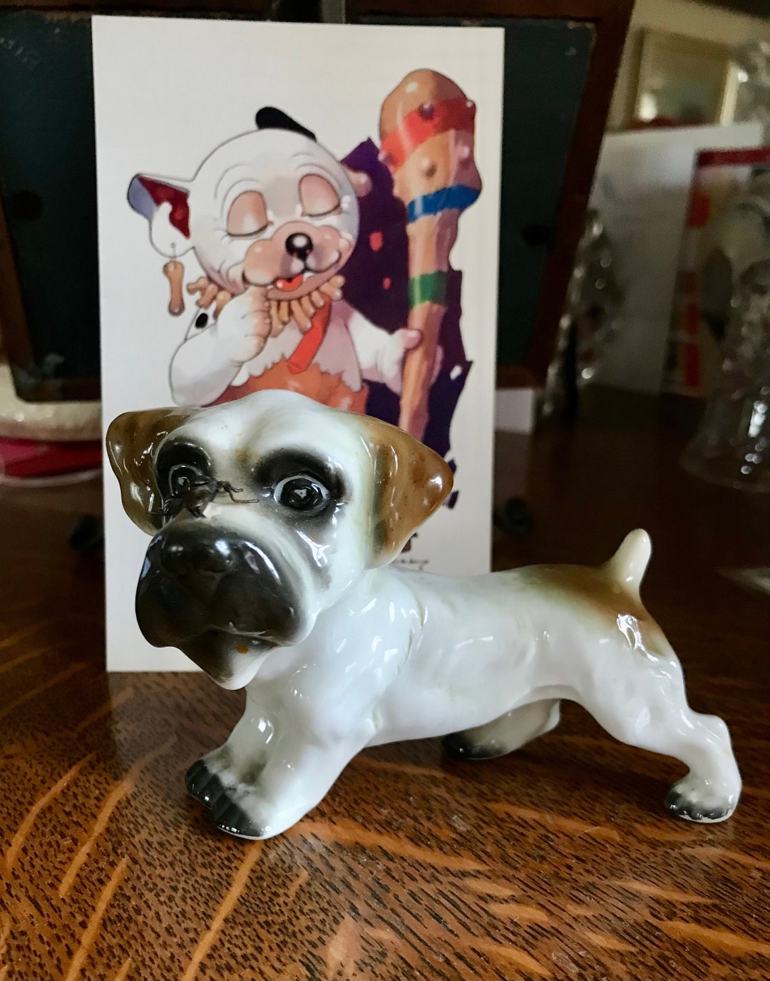 Sitzendorf Rare Bonzo Dog With Fly - Etsy