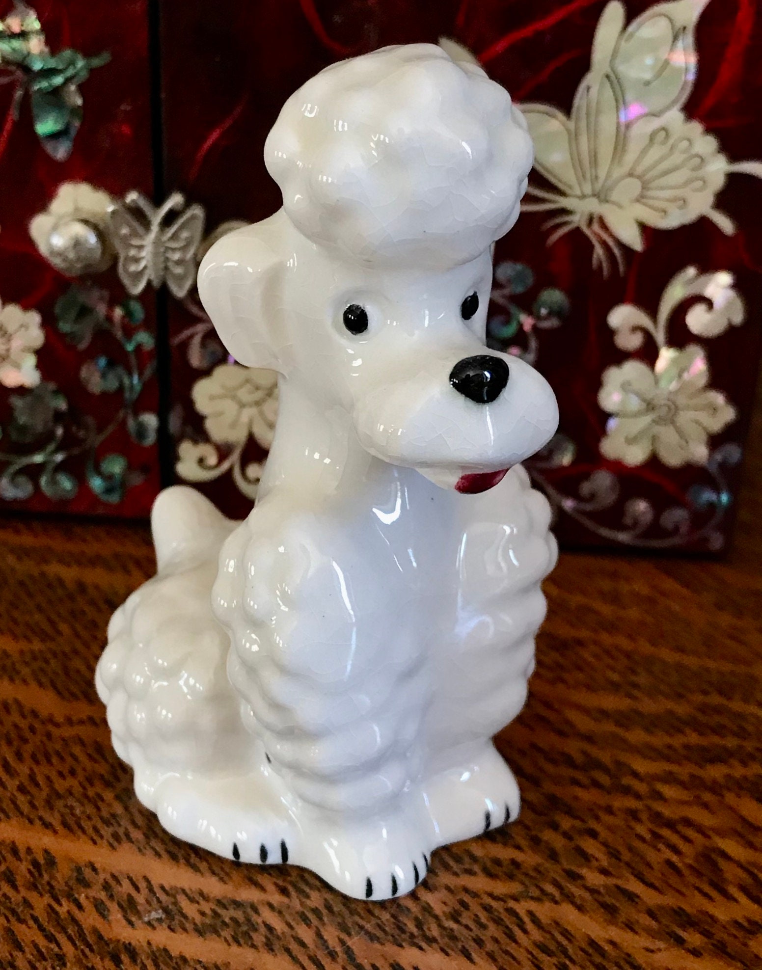 Goebel Sitting White Poodle Dog - Etsy