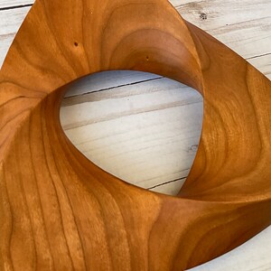 Penrose Triangle Inspired Cherry Wood Carving, 7.5 " Diameter | Möbius ...