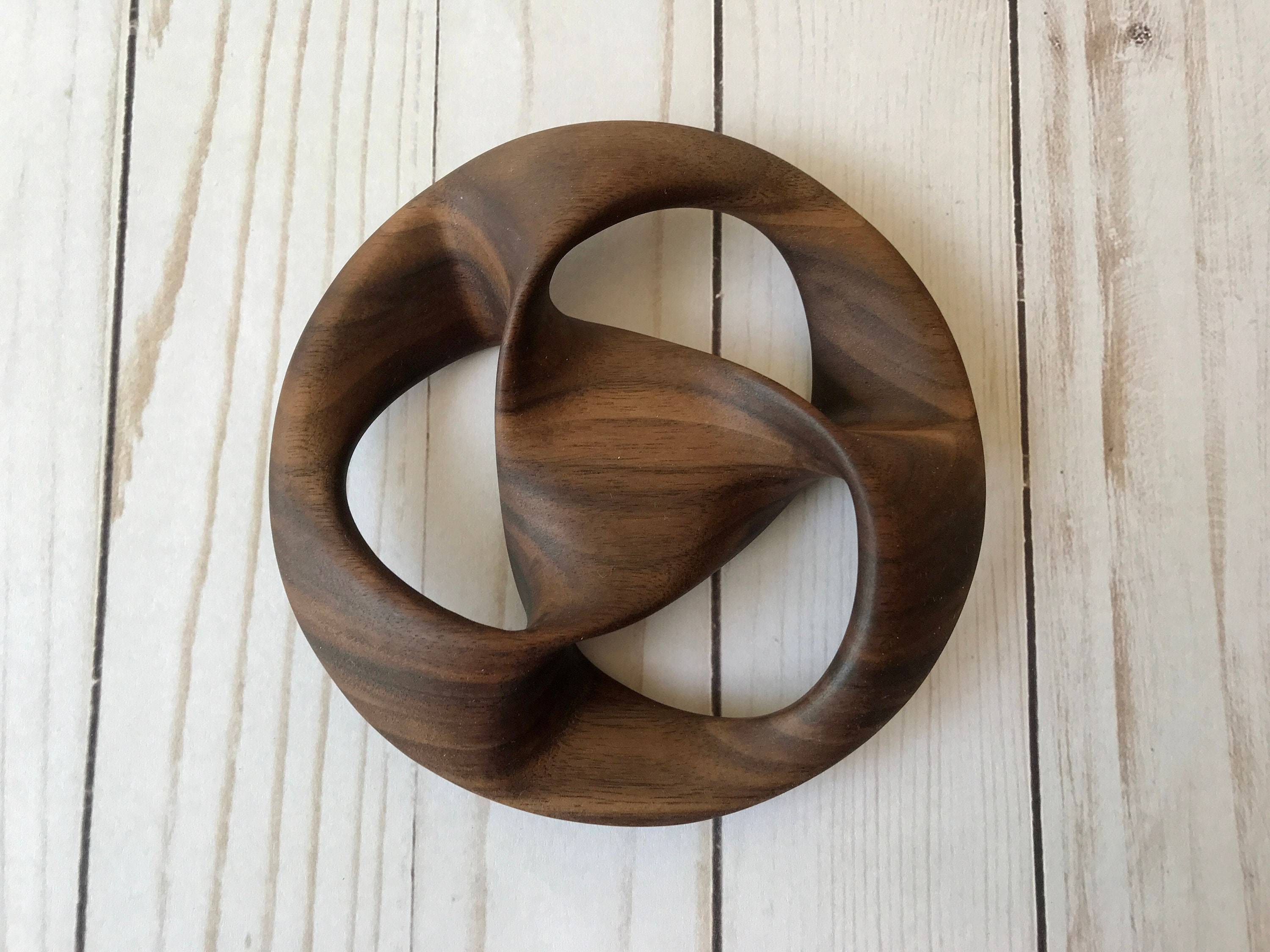 Triquetra 8 Wood Carving Trefoil Math Sculpture - Etsy