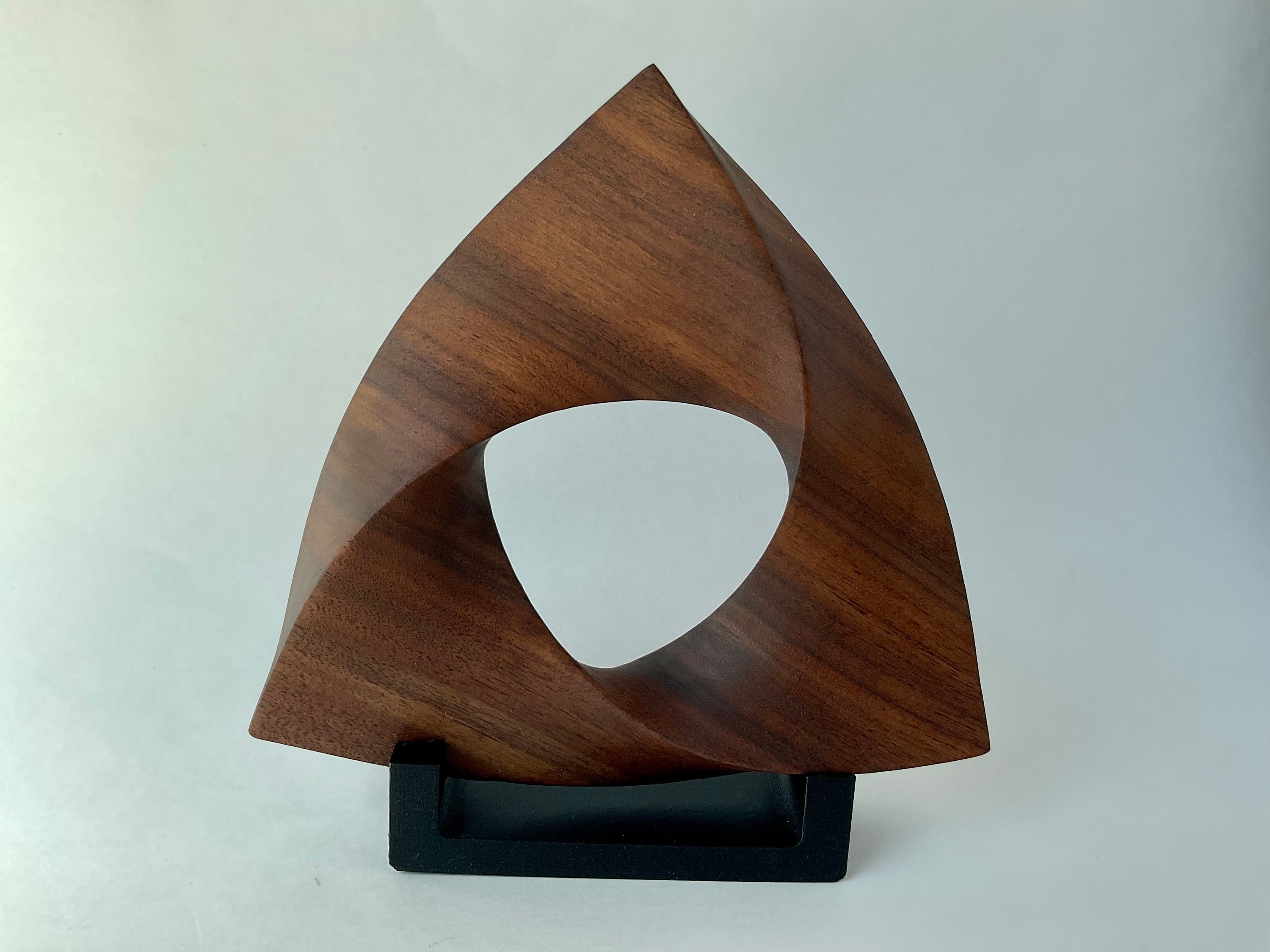 Penrose Triangle Inspired Walnut Wood Carving, 7.5 " Diameter | Möbius ...