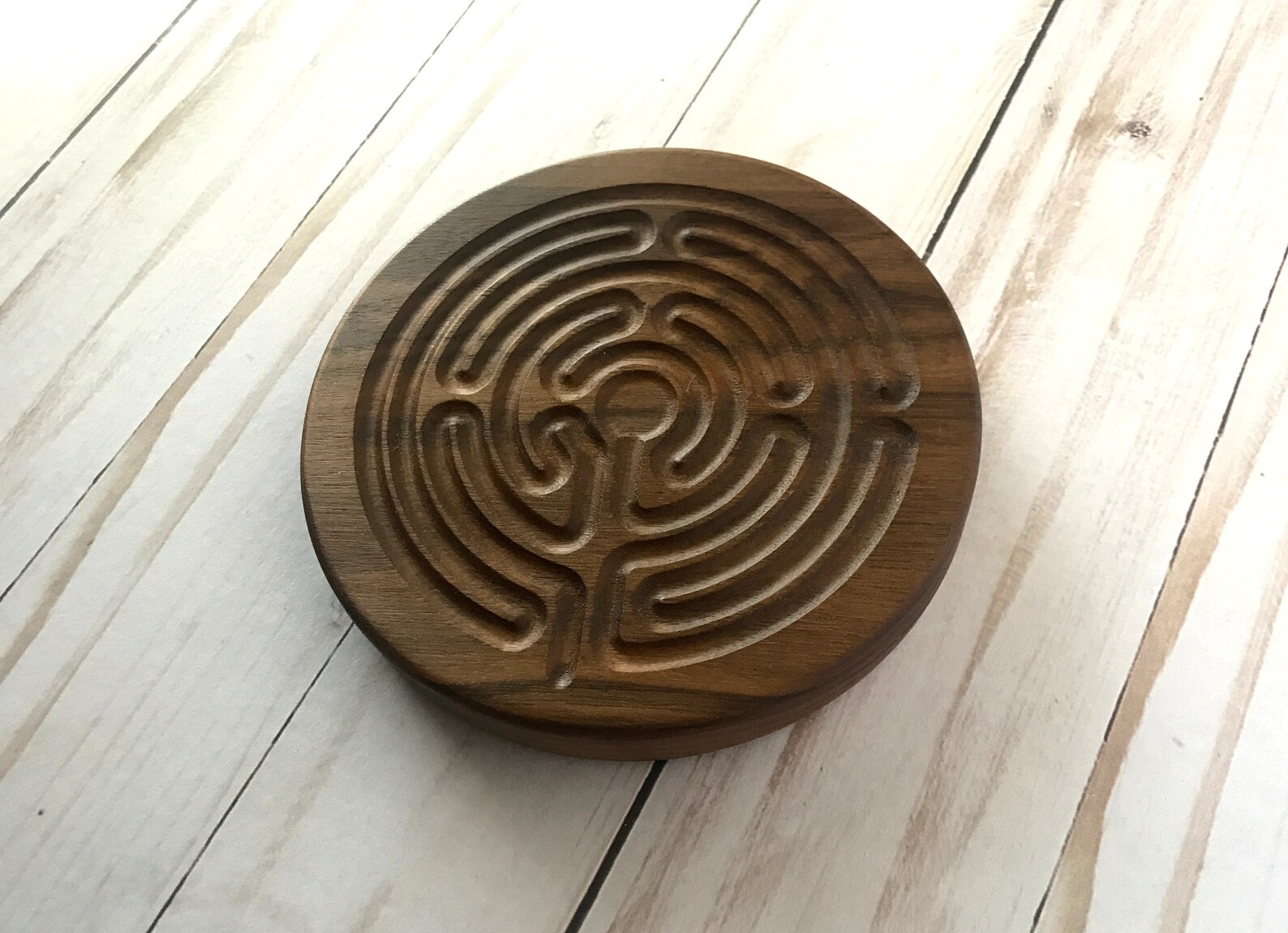 Handheld Chartres Finger Labyrinth Wood Labyrinth - Etsy UK