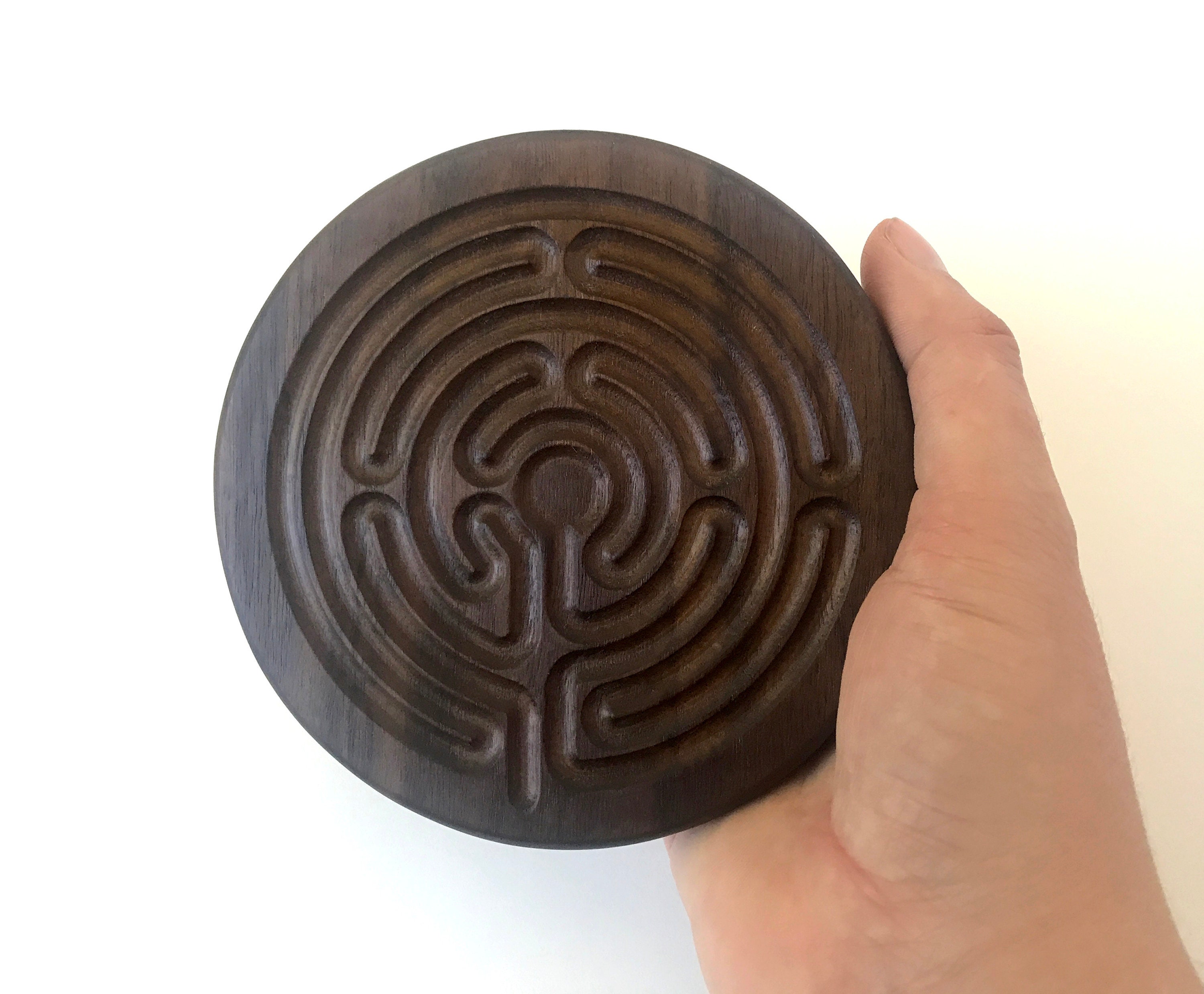 Set of Two Handheld Chartres Finger Labyrinths Wood | Etsy
