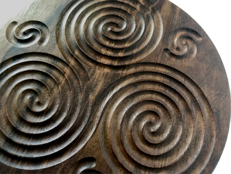 Celtic Spiral Finger Labyrinth - Triskele Continuous Prayer Hand ...