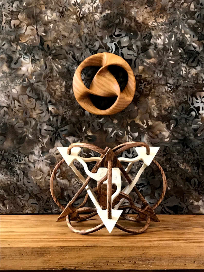 Triquetra Mobius Strip-like Wood Carving Trefoil Math - Etsy