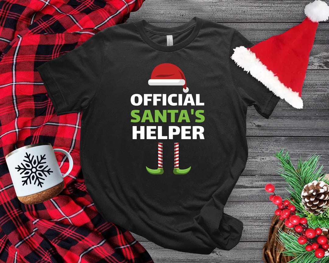 Official Santa's Helper Christmas T Shirt, Holiday Tee, Festive Unisex ...