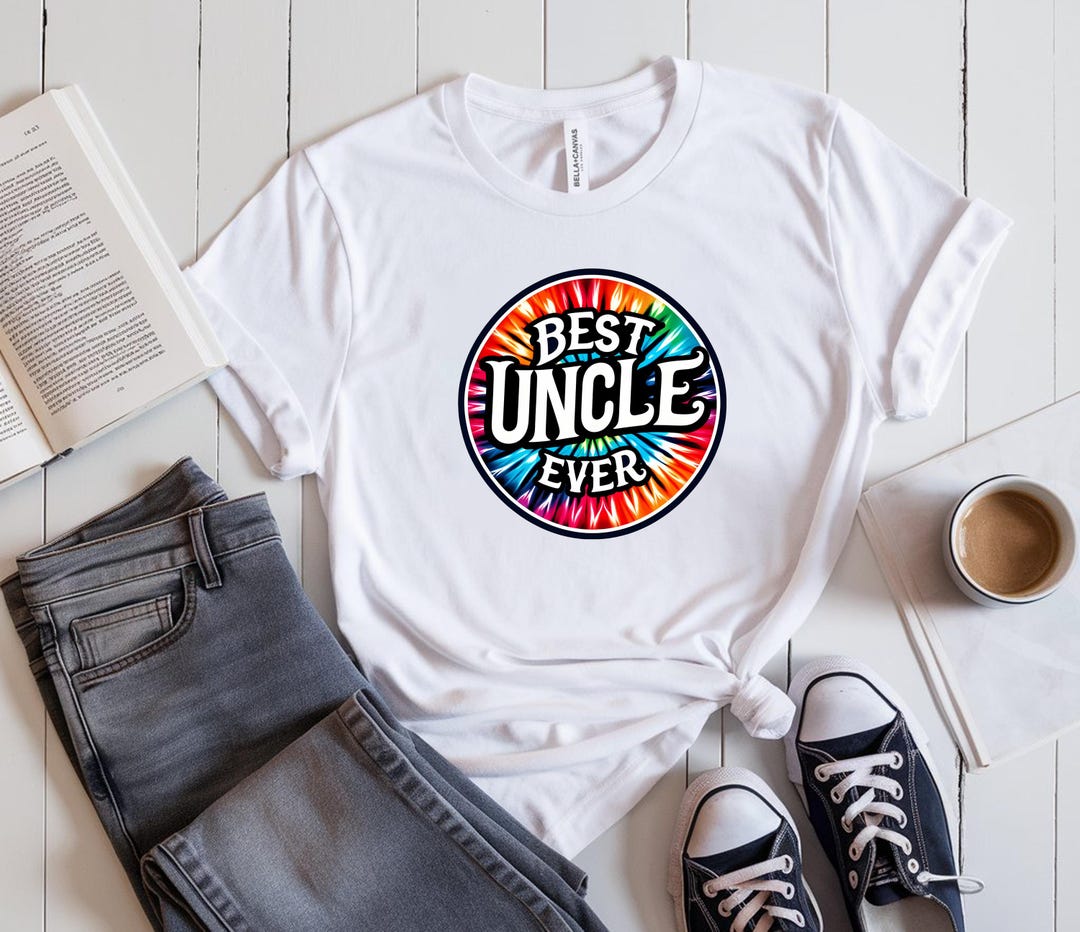 Best Uncle Ever Tie Dye Tee Shirt, Retro Tshirt Gift for Uncle, Family ...