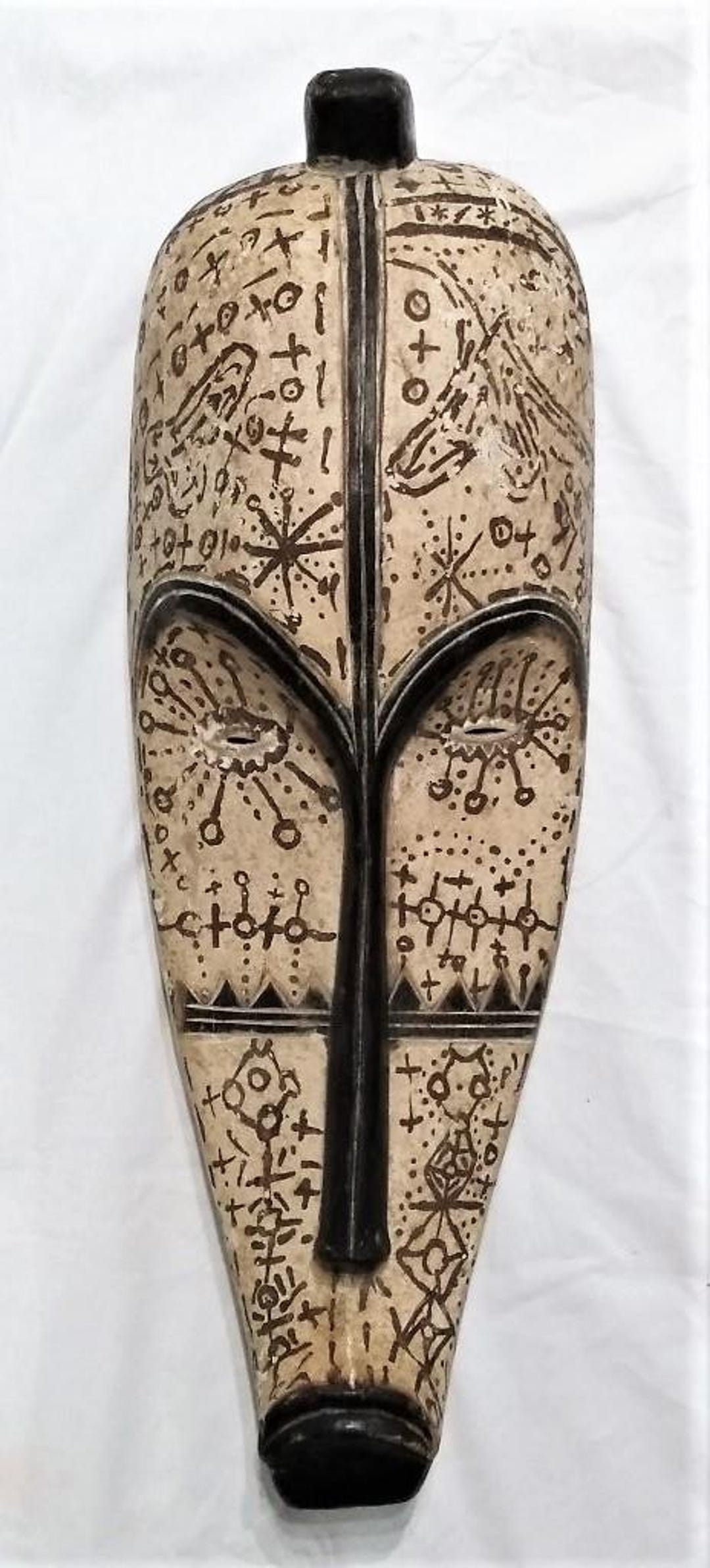 Vintage Mystical Magical Elongated Fang Mask From Gabon - Etsy