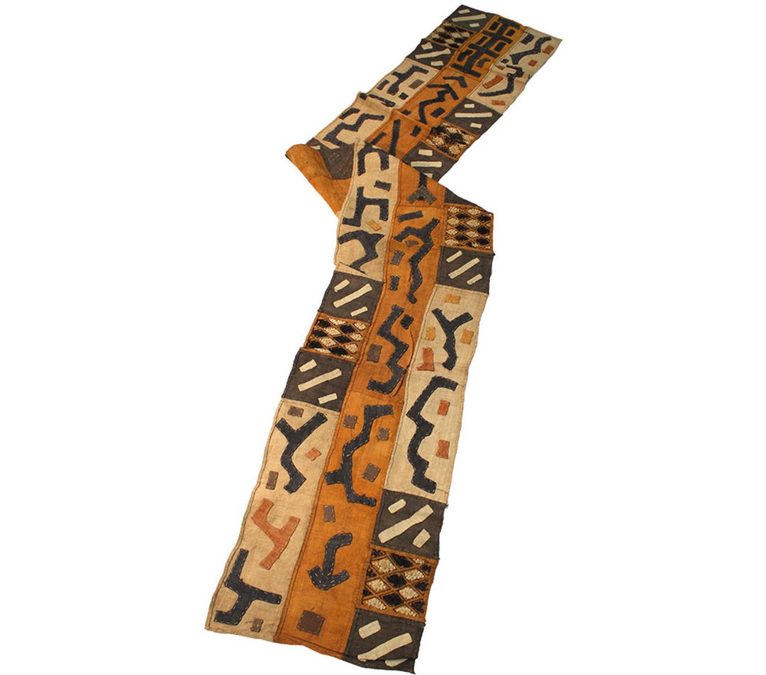 African Textile From the Congo Applique Embroidered Kuba Cloth 19"wide ...