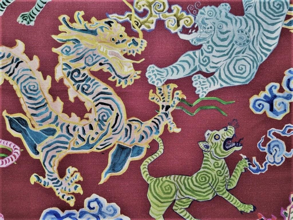 K Ancient Tibet Asian Tiger Cotton Print Fabric by the Yard - Etsy