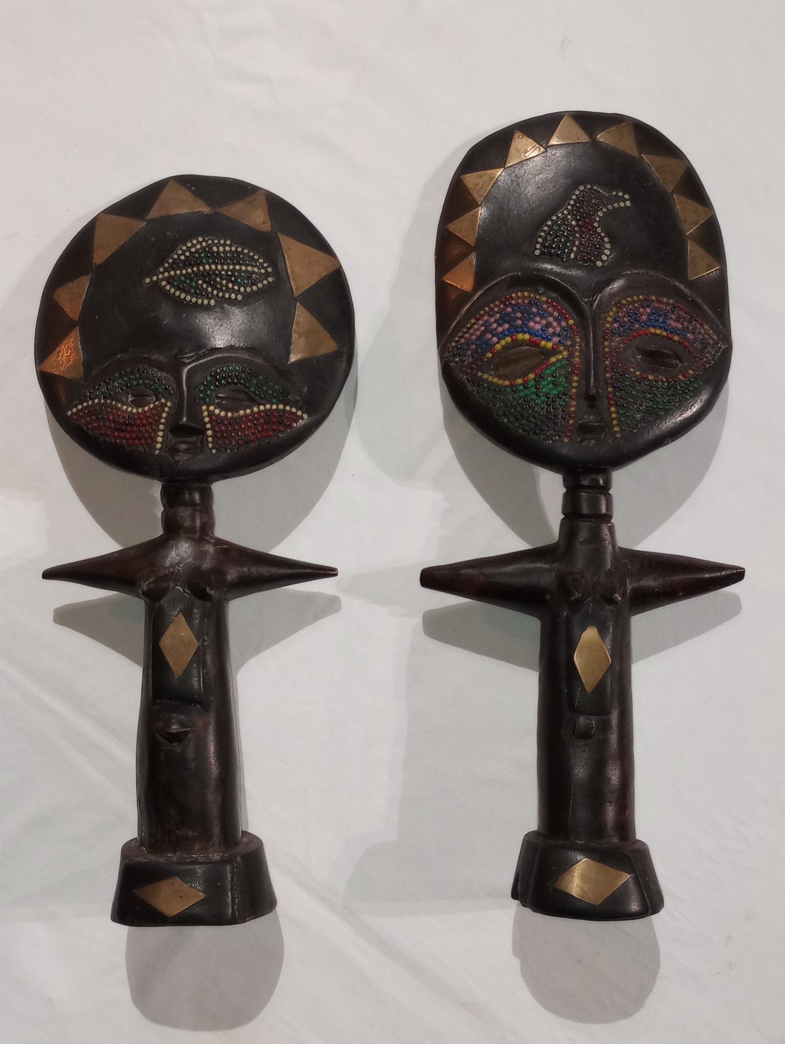 African Carved Wood Fertility Dolls Set Of 2 Etsy