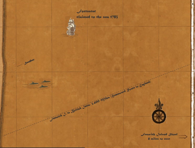 Historical Map of the Town of Fenwick Island, Delaware - Etsy