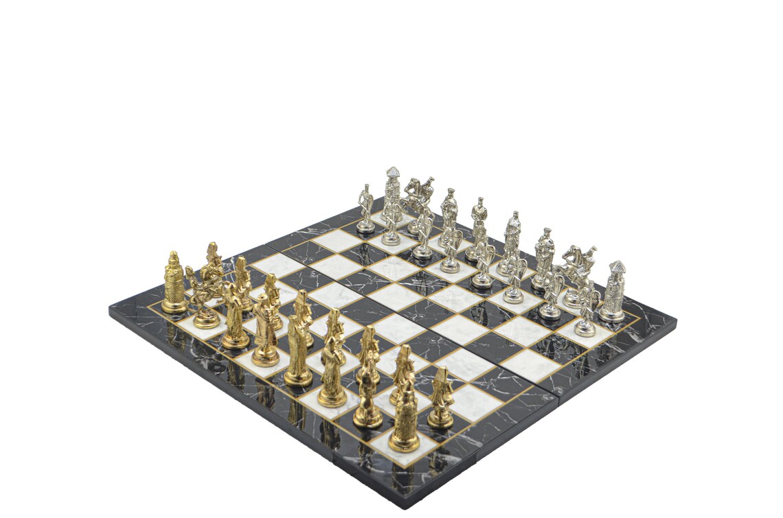 Historical Seljuks-byzantine Figures Metal Chess Set for - Etsy