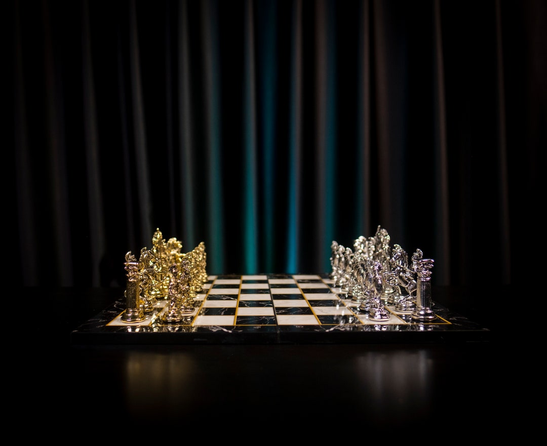 Metal Chess Sethistorical Rome Figure Chess Pieces and Marble - Etsy