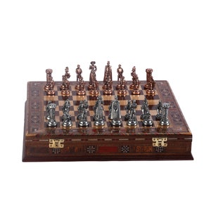 Medieval British Army Antique Copper Metal Chess Set for - Etsy