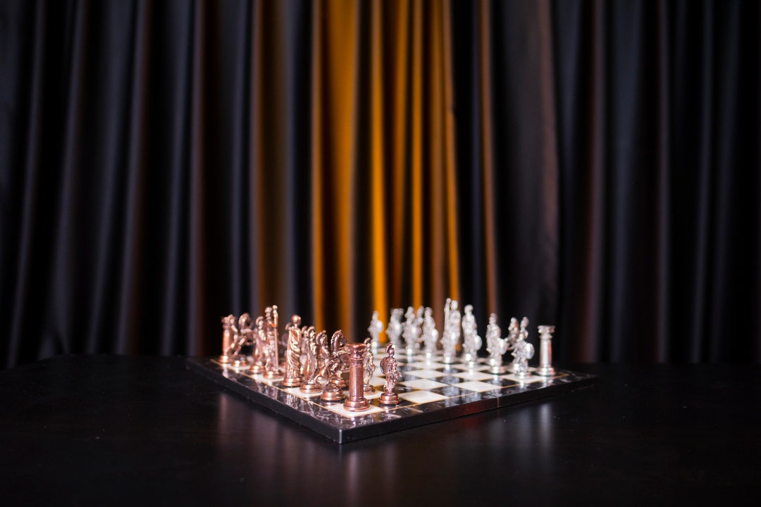 Metal Chess Sethistorical Rome Figure Chess Pieces and Marble - Etsy