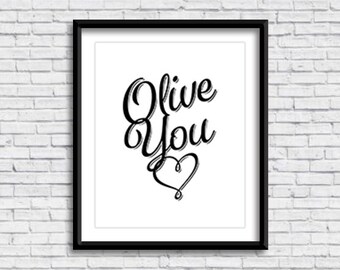 Olive You Sign - Etsy