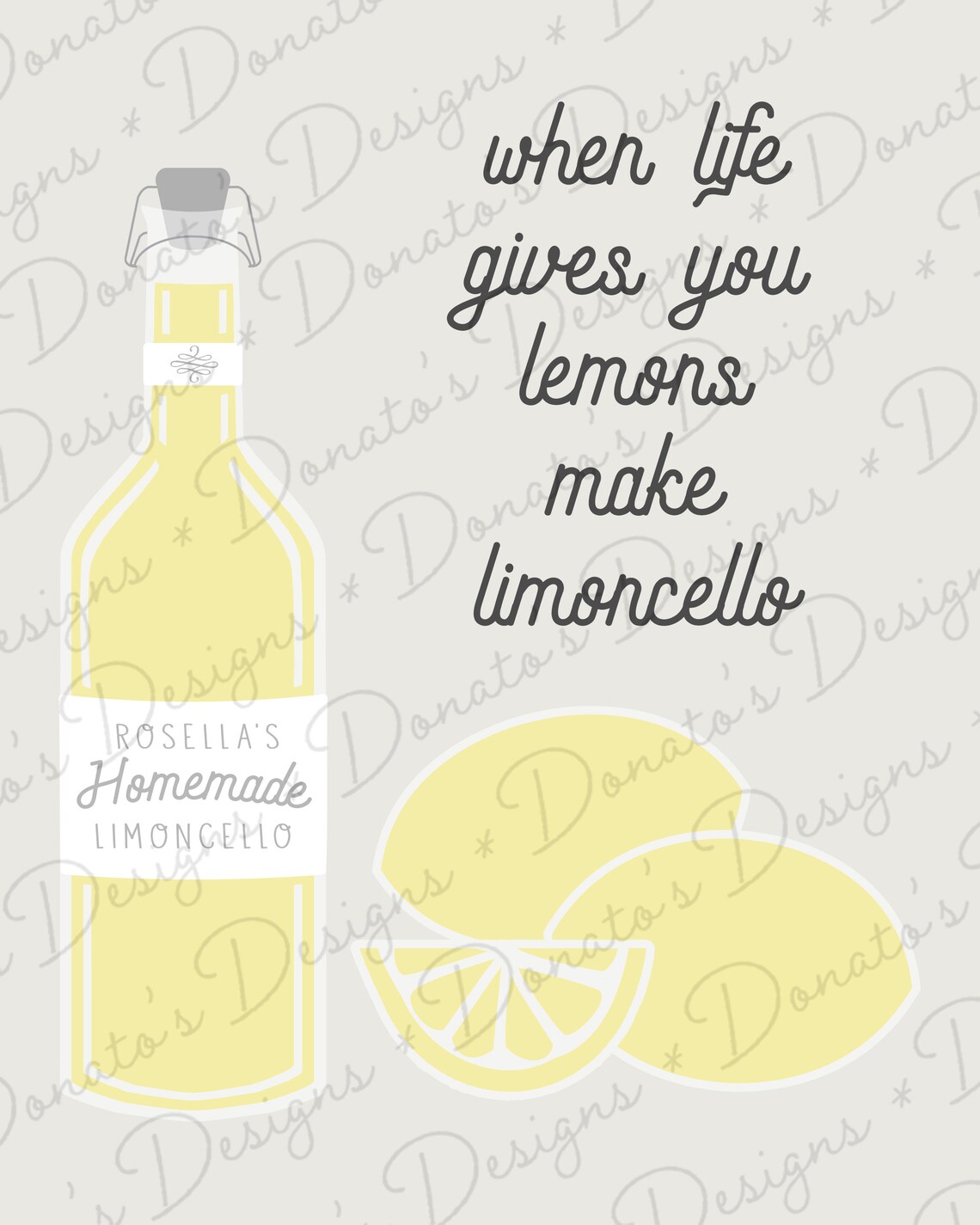 When Life Gives You Lemons Make Limoncello PRINTABLE Sign, Limone ...