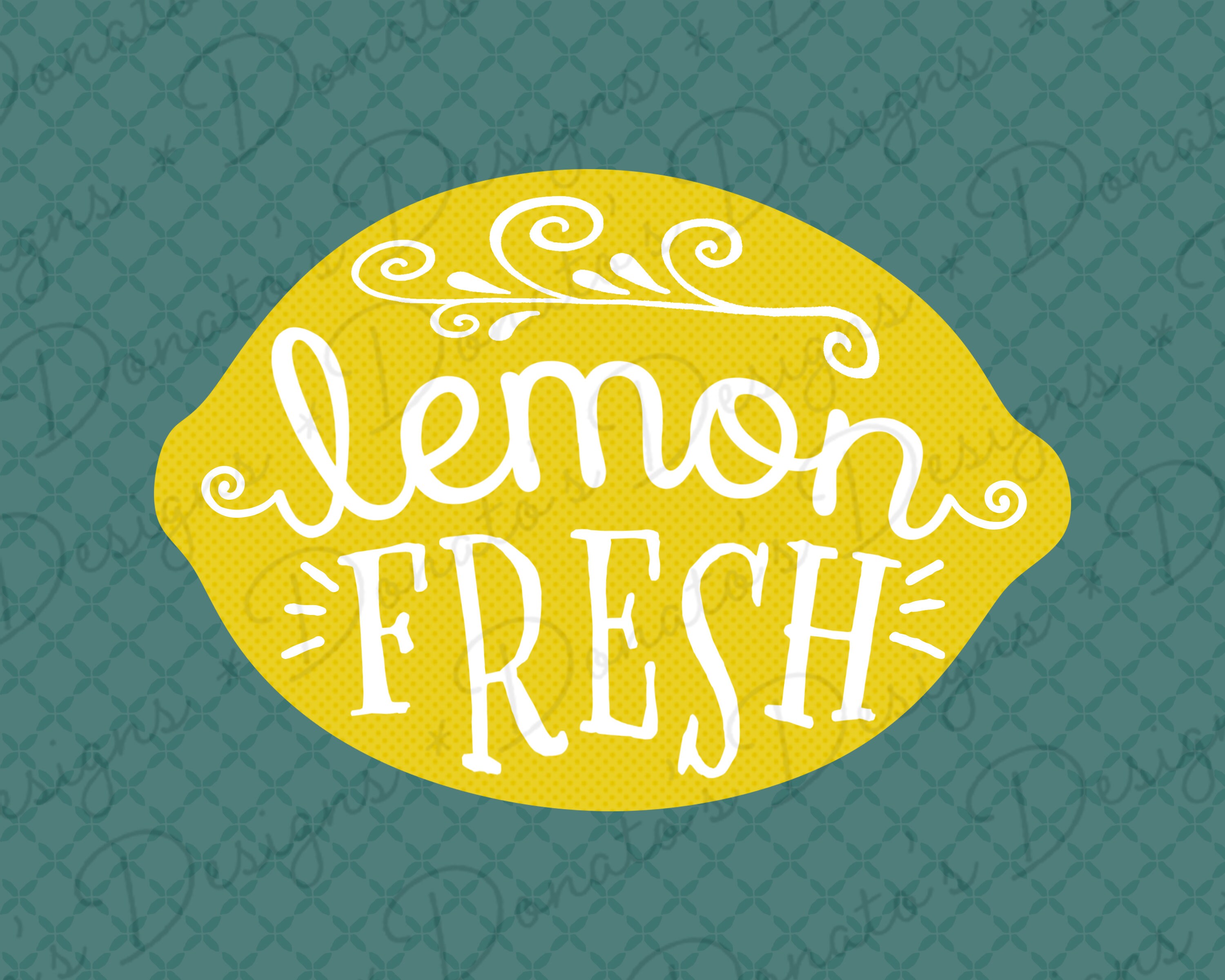 Lemon PRINTABLE Sign in TEAL, Lemon Fresh, Limone, Decor, Kitchen Wall ...