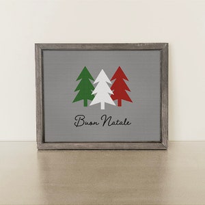 Buon Natale PRINTABLE Sign in GRAY, Merry Christmas, Holiday Print ...