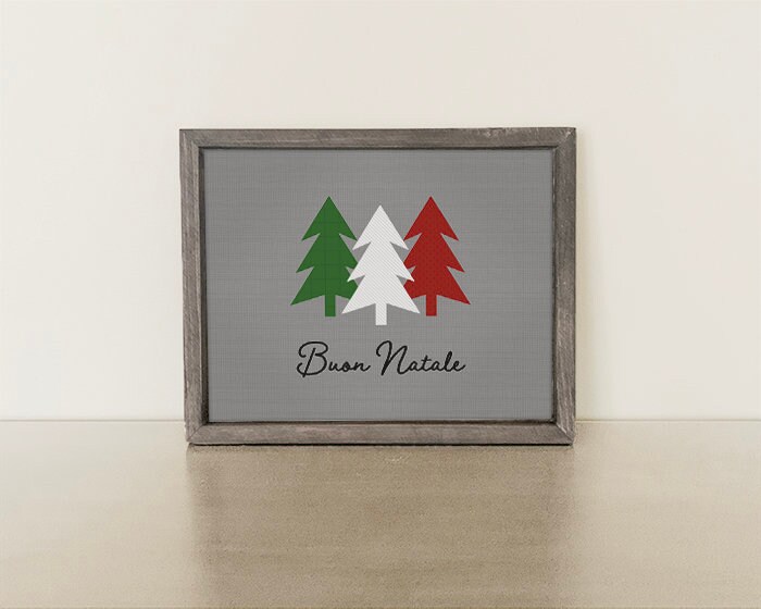 Buon Natale PRINTABLE Sign in GRAY, Merry Christmas, Holiday Print ...