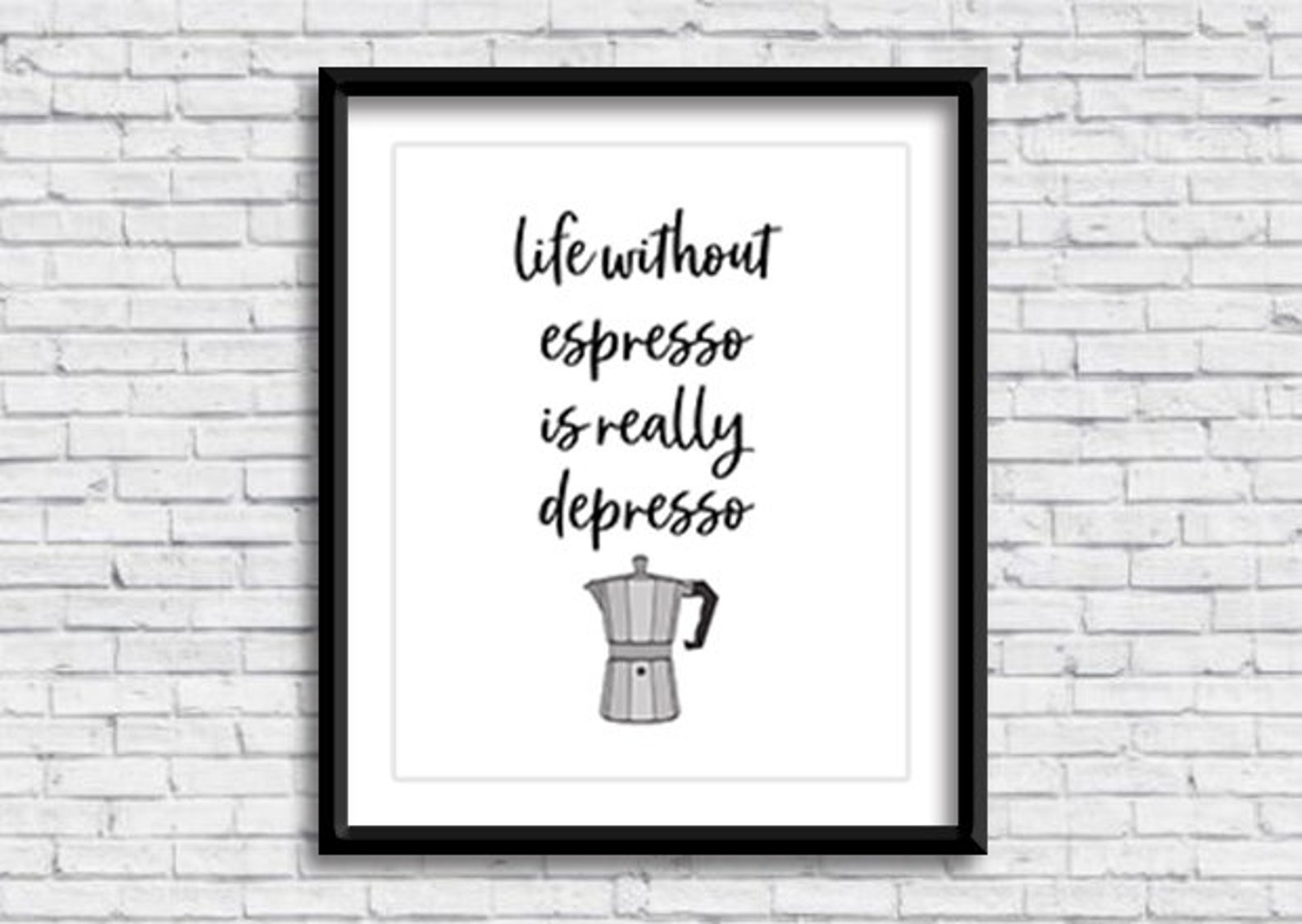 Coffee Bar Espresso PRINTABLE Sign, Food Puns, Italian Design, Funny ...