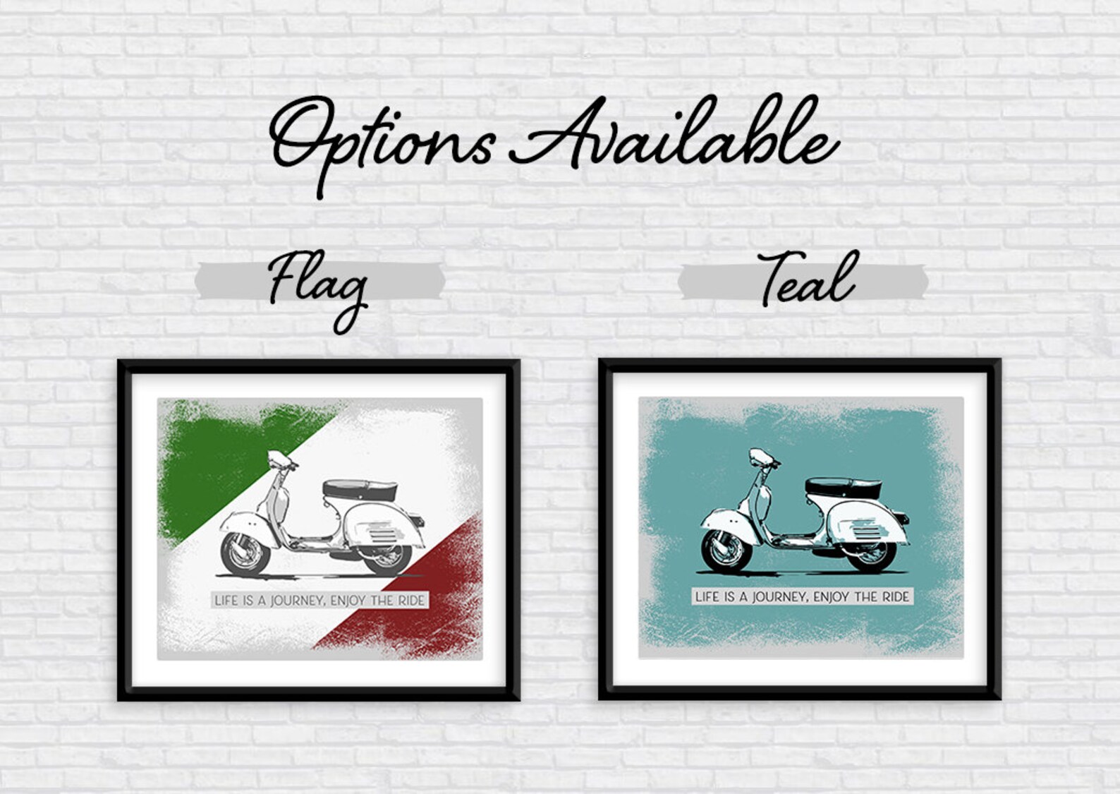 Italian Vepsa "life is a Journey, Enjoy the Ride" PRINTABLE Sign ...