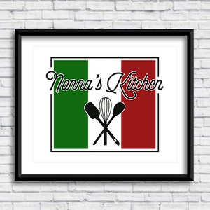 Nonna's Kitchen PRINTABLE Sign, Family, Gift, Kitchen Decor, Gift for ...