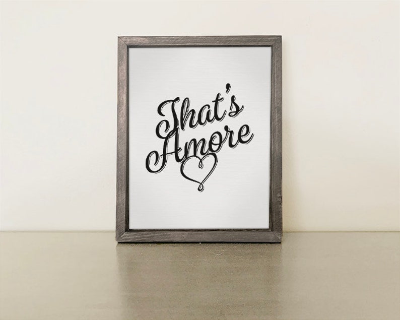 That's Amore PRINTABLE Sign, Love, Dean Martin, Anniversary Gift ...