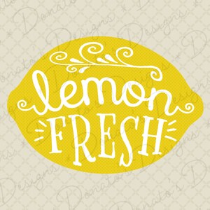 Lemon PRINTABLE Sign in BEIGE, Lemon Fresh, Limone, Decor, Kitchen Wall ...