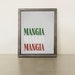 Kitchen Mangia PRINTABLE Sign in GRAY, Eat!, Decor, Cucina, Italian ...