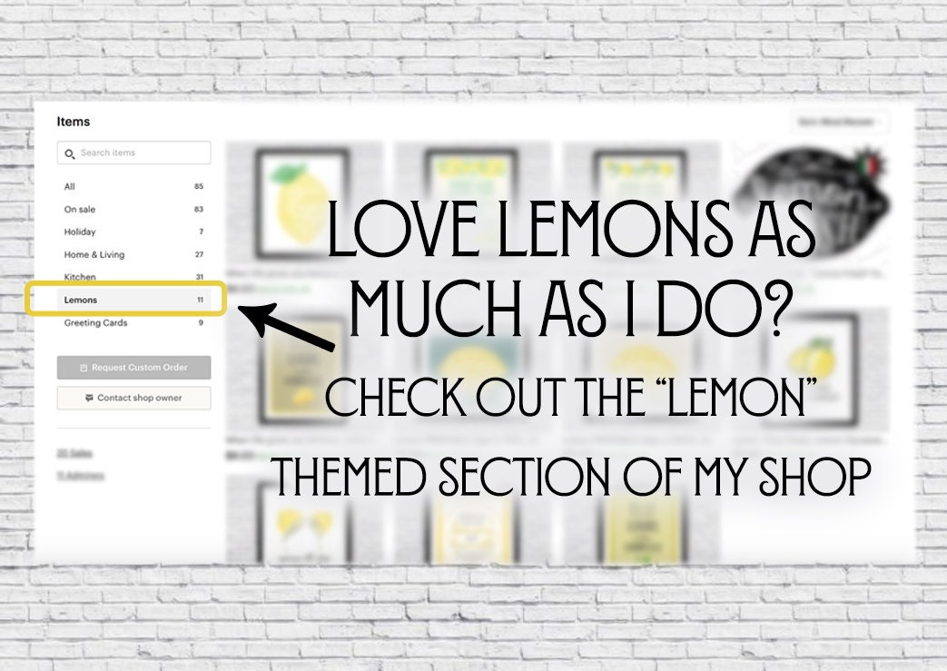 Lemon PRINTABLE Sign in TEAL, Lemon Fresh, Limone, Decor, Kitchen Wall ...