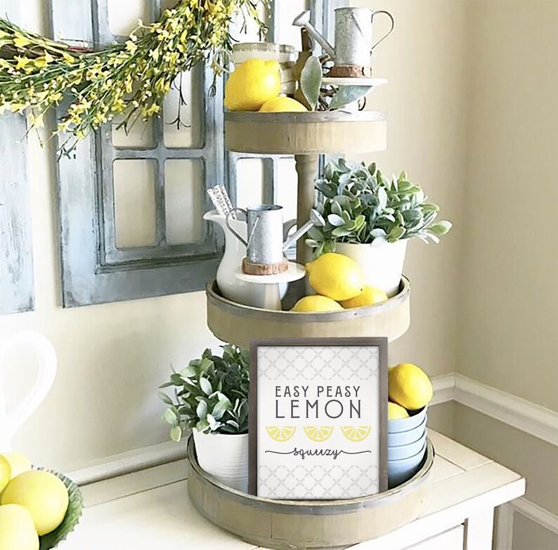 Easy Peasy, Lemon Squeezy PRINTABLE Sign, Limone, Kitchen Sign, Lemon ...
