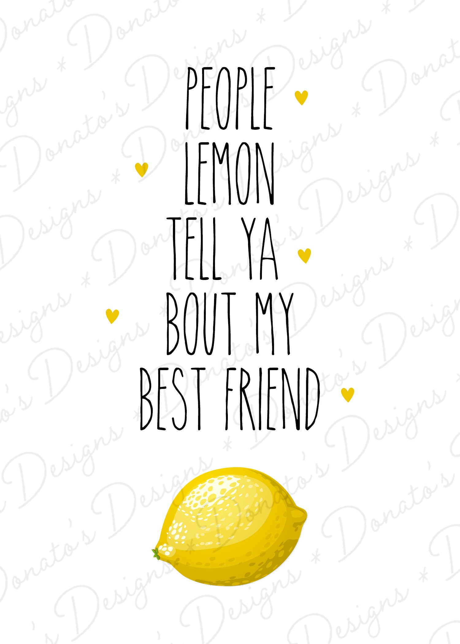 Lemon Pun PRINTABLE Greeting Card, Anniversary Card, Best Friend Card ...