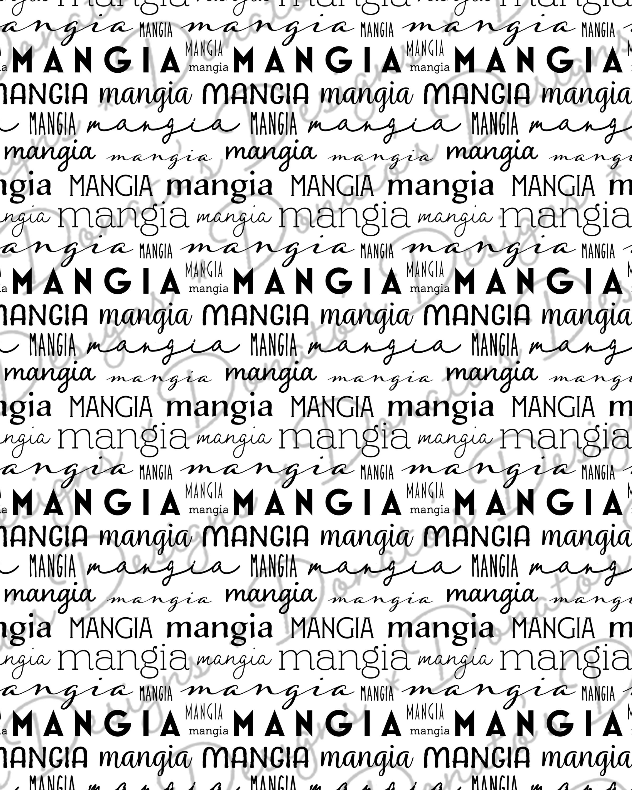 Mangia Kitchen PRINTABLE Sign in Black, Eat!, Italian Design, Italia ...